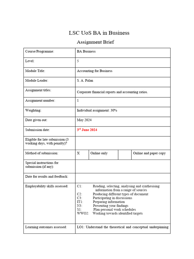 Uos Sept 21 Afb Assignment | PDF | Theory | Depreciation