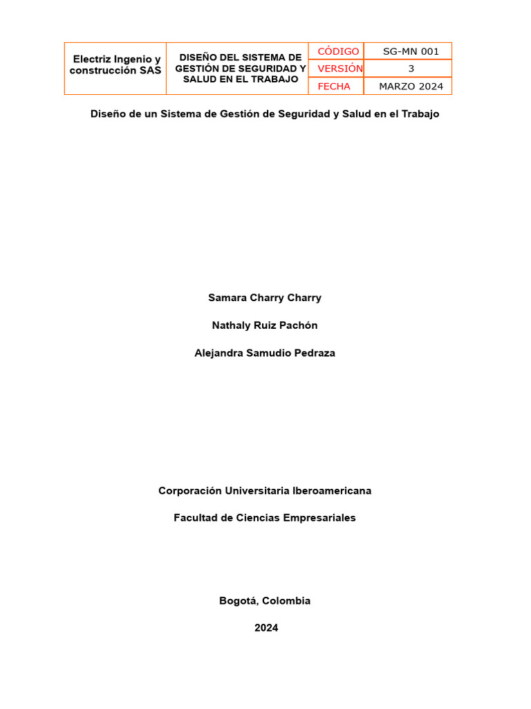 Actividad 4 - Diseño de un Sistema de Gestión de Seguridad y Salud en el Trabajo | PDF | Valores ...