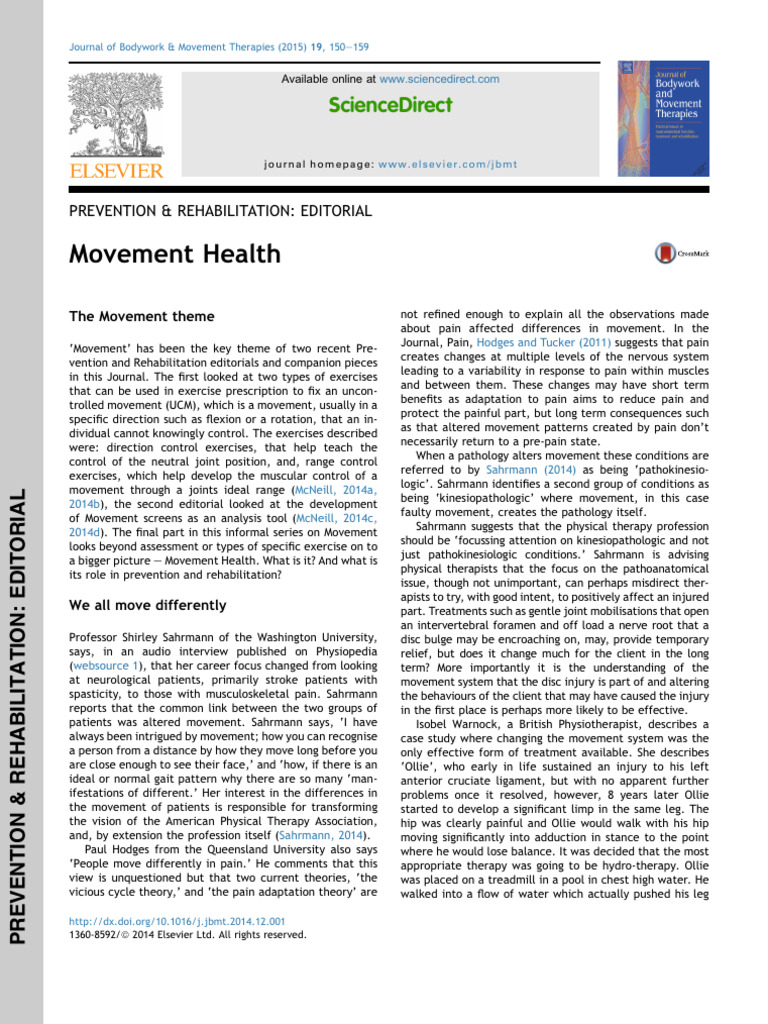 Movement Health | Download Free PDF | Physical Therapy | Abdomen