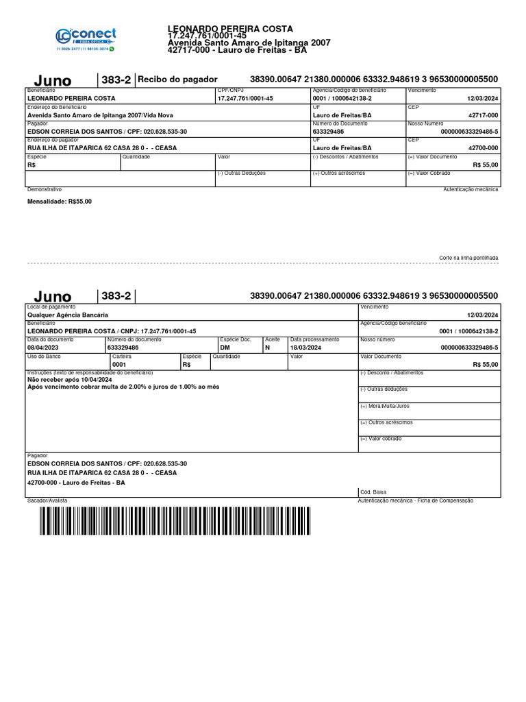 Boleto Venc. 12032024 | PDF