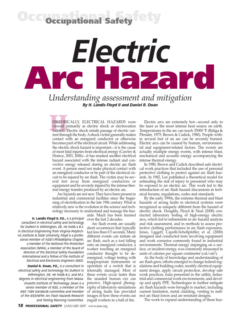 Arc Flash Hazard Assessment Guide | PDF | Fuse (Electrical) | Personal ...