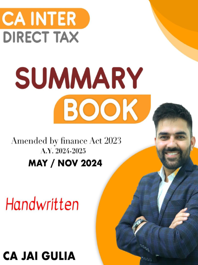 CA Inter DT Summary Book May 2024 | PDF