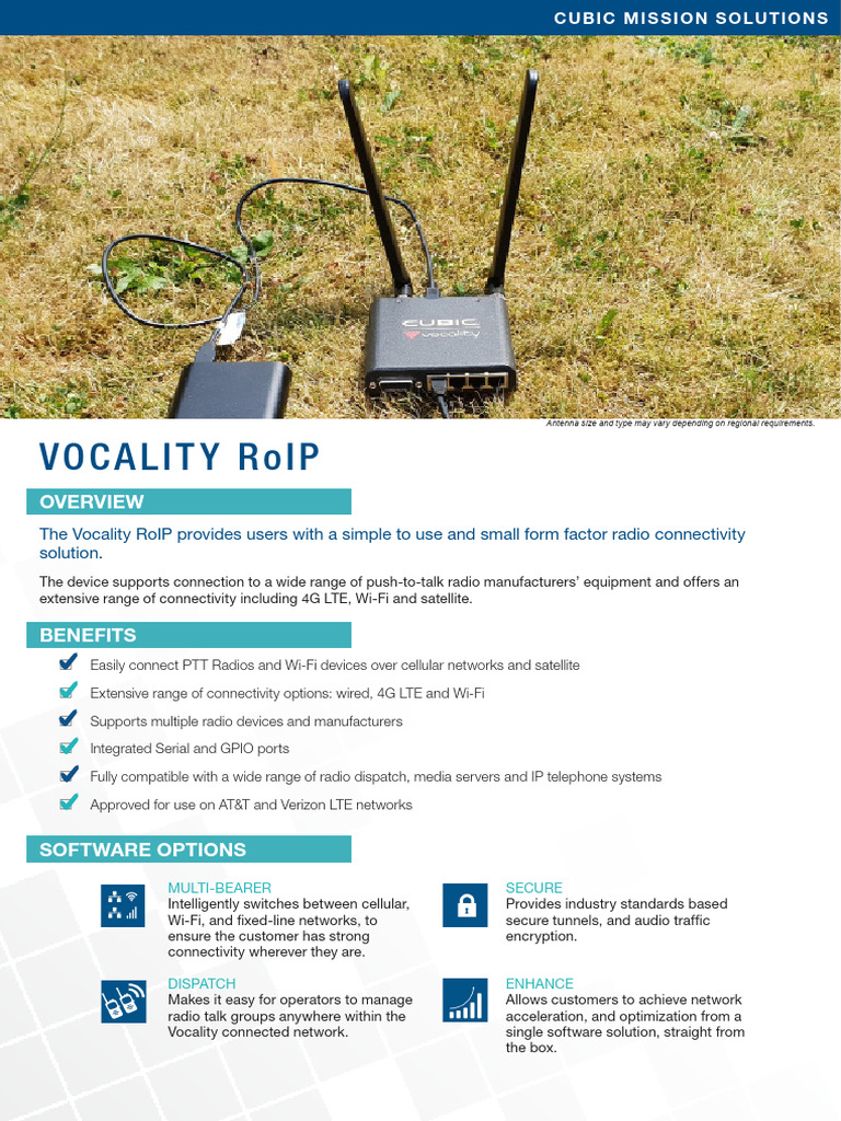 Vocality Datasheet RoIP US 0 | PDF | Wi Fi | 4 G