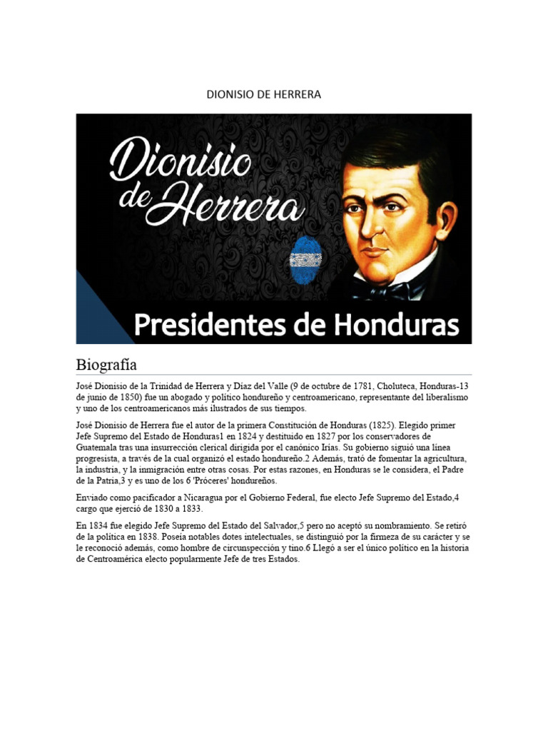 Dionisio de Herrera | PDF | Historia