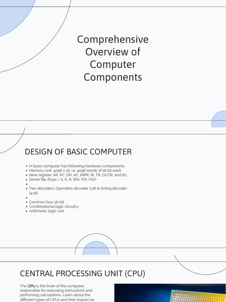 Slidesgo Comprehensive Overview of Computer Components ...