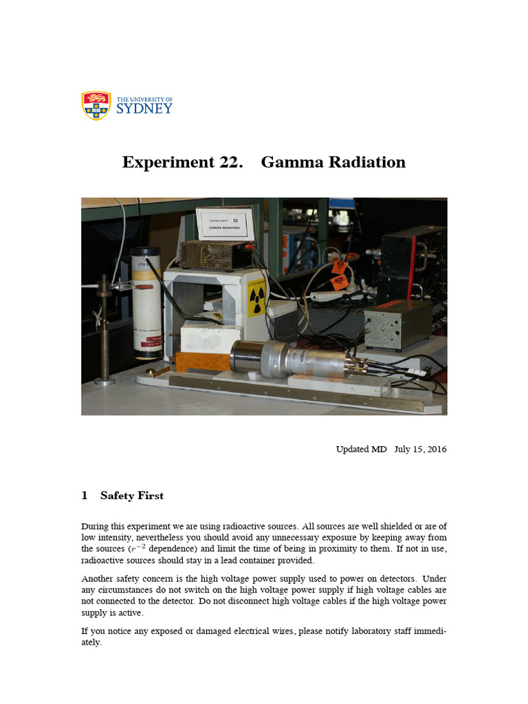 Gamma Radiation Experiment Overview | PDF | Radioactive Decay ...