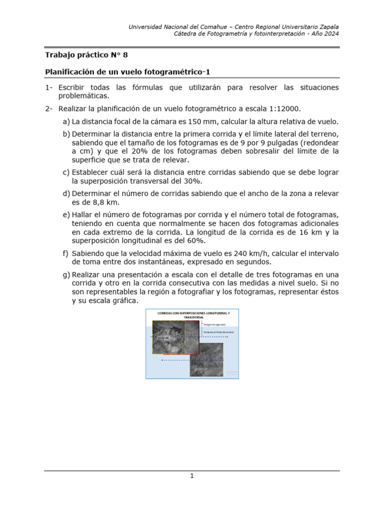 CREUZA FOTOGRAMETRÍA 2024 tp8 - Planificación de Vuelo-1 | PDF | Informática | Tecnología