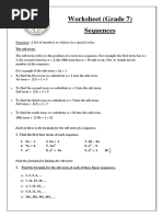 Linear Sequences Worksheet | PDF | Mathematics | Mathematical Analysis