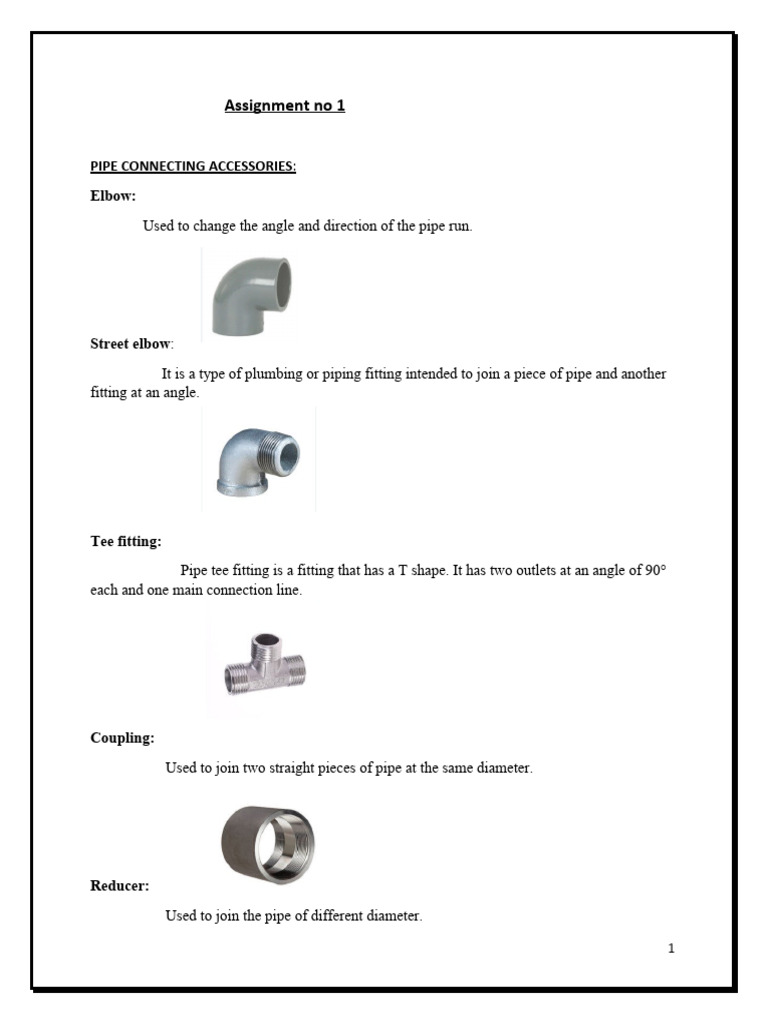 Pipe Connecting Accessories Overview | PDF | Art