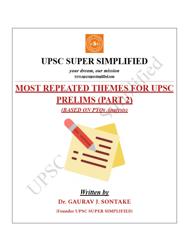 MOST REPEATED THEMES FOR UPSC PRELIMS PART 2 BASED ON PYQs | PDF | Governance | Legal Documents