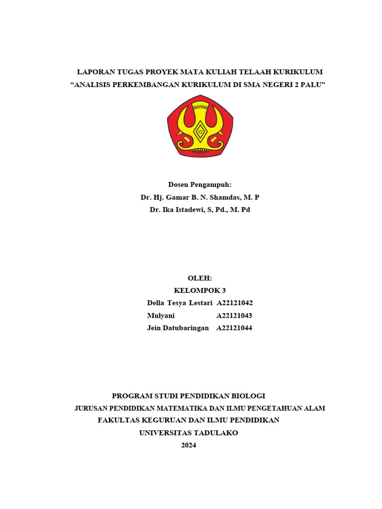 Laporan Tugas Proyek Kelompok 3 | PDF