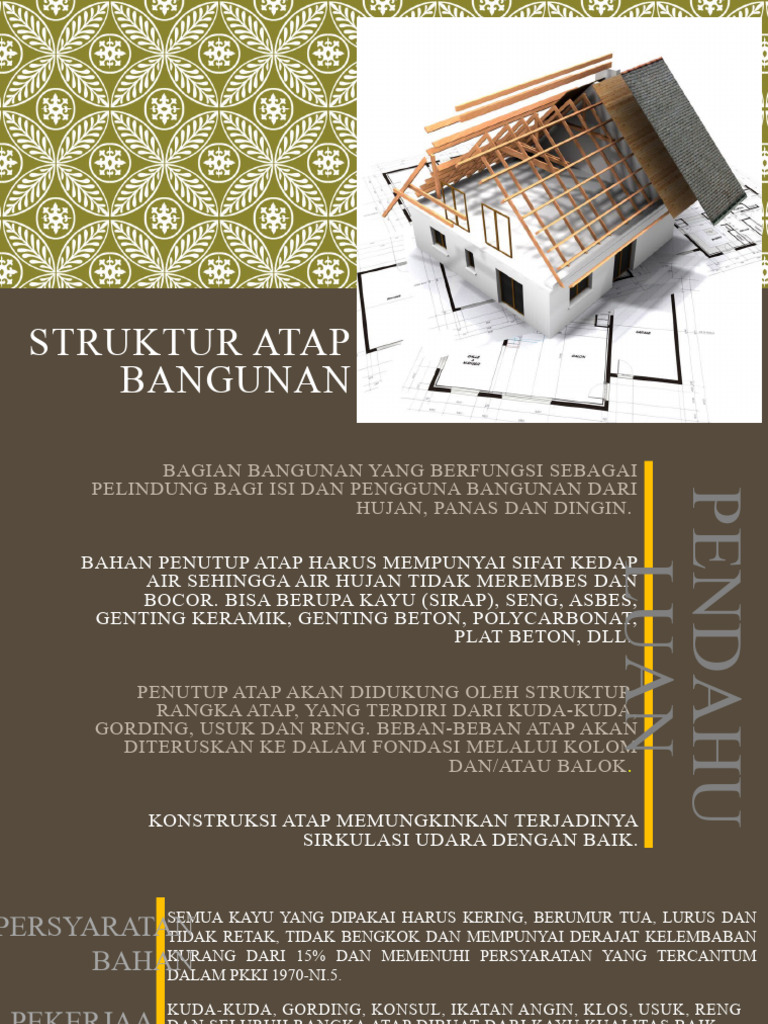 Struktur dan Rangka Atap Kayu | PDF