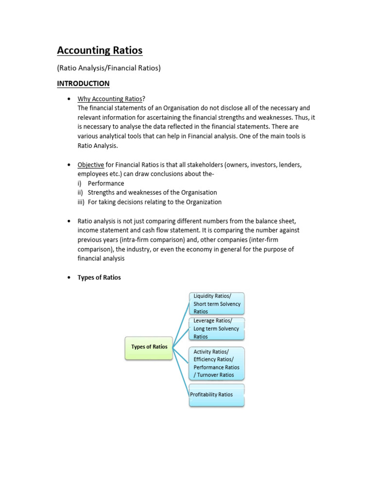 Accounting Ratio- Notes | PDF | Equity (Finance) | Dividend