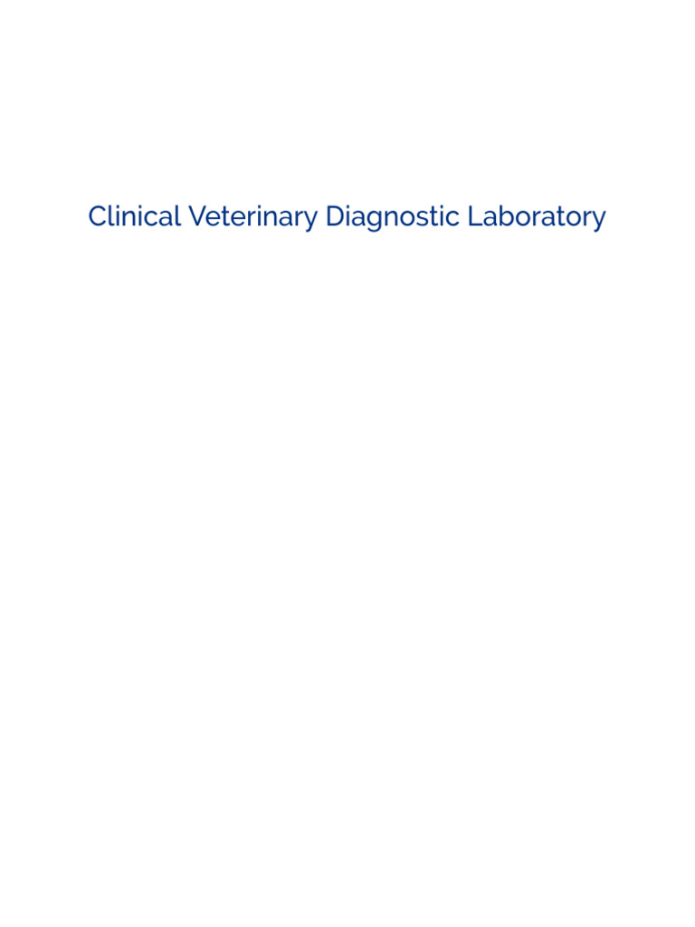 Veterinary Lab Techniques Guide | PDF