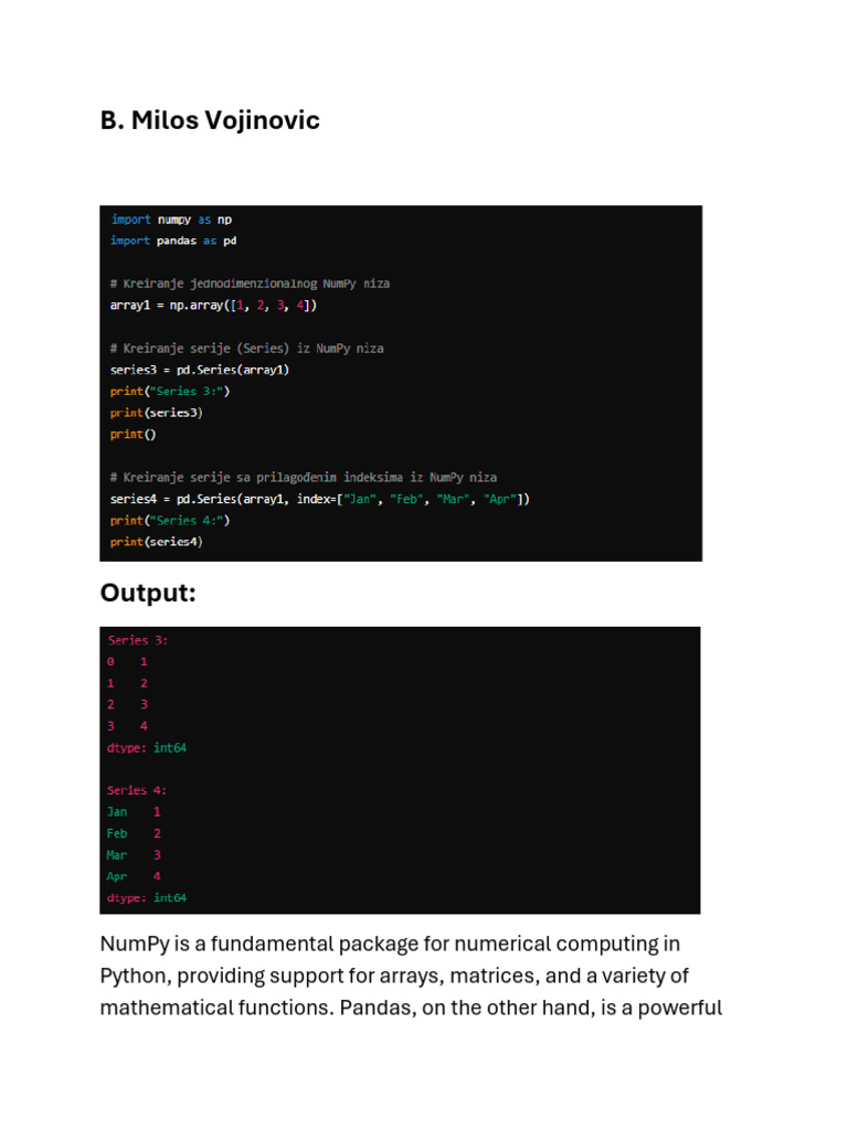 NumPy and Pandas for Data Analysis | PDF | Teaching Methods & Materials ...