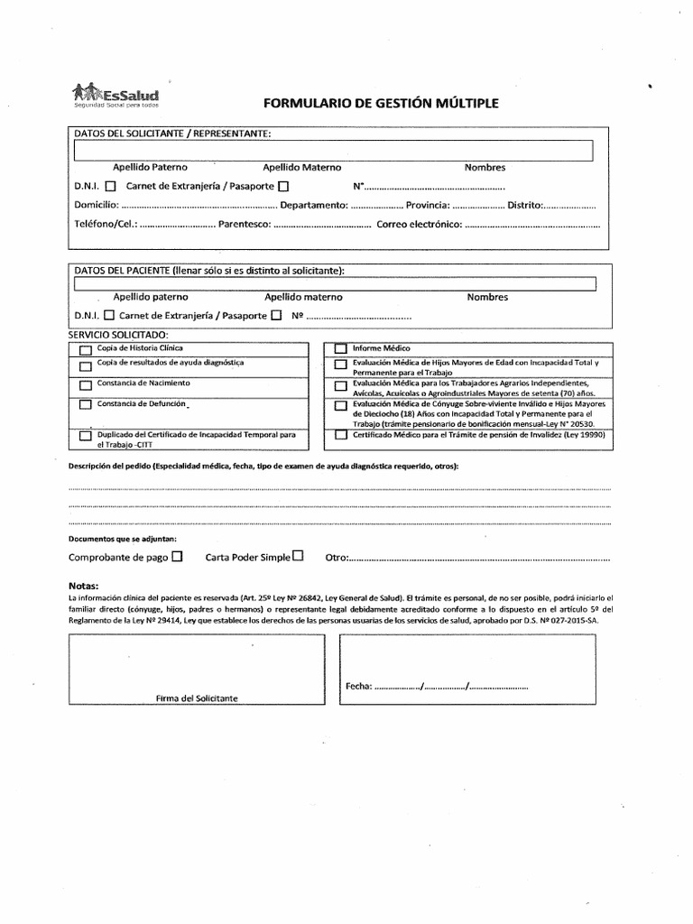 Formulario de Gestion Multiple | PDF