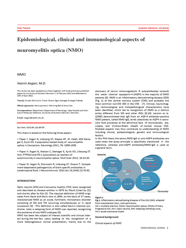 Epidemiological, clinical and immunological aspects of | PDF | Multiple Sclerosis | Medical ...