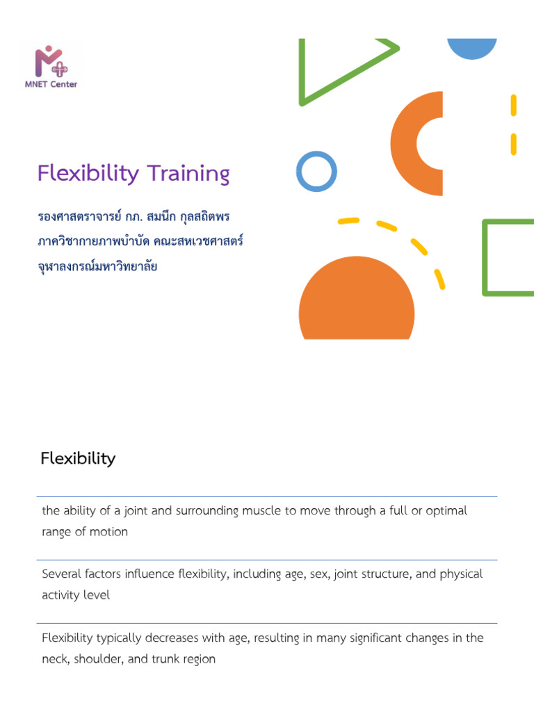 Flexibility Training Techniques and Guidelines | PDF | Flexibility ...
