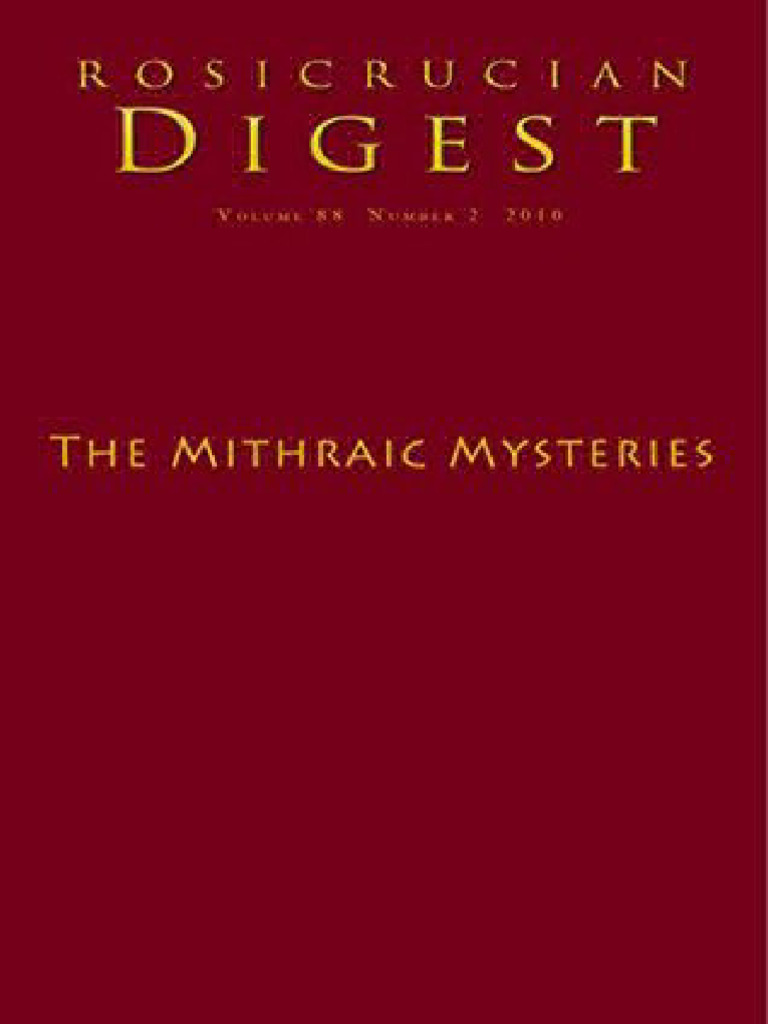 The Mithraic Mysteries Digest (Rosicrucian Order AMORC) (Etc.) | PDF