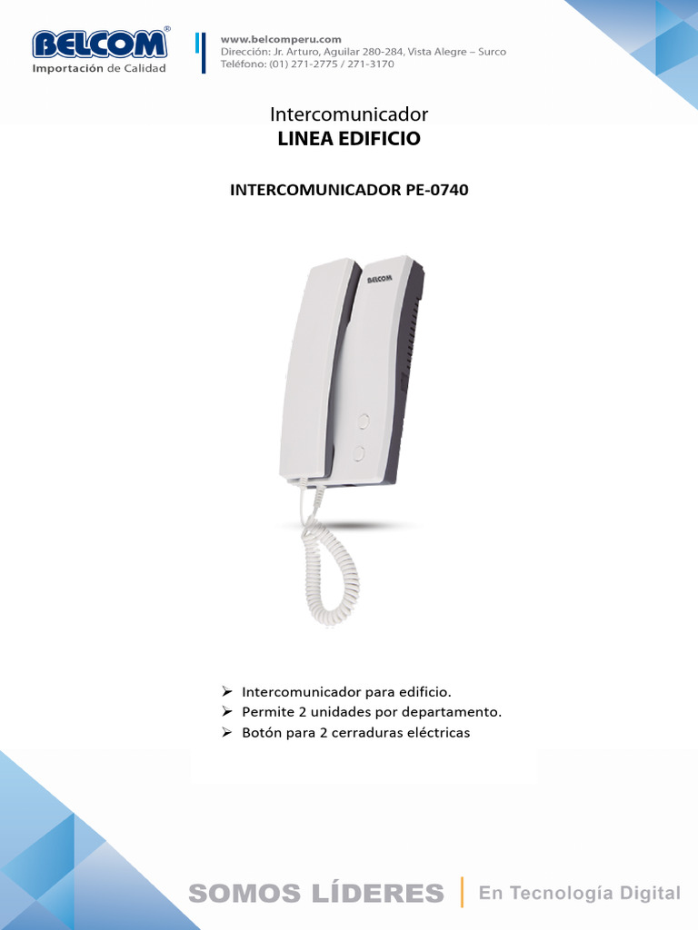 Intercomunicador-PE-0740-1-1 Expample | PDF | Tecnología