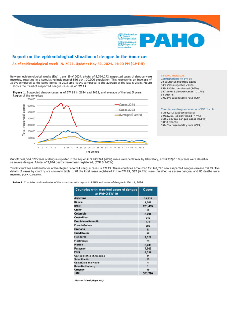 2024-cde-dengue-sitrep-americas-epi-week-19-30-may | PDF | Central ...