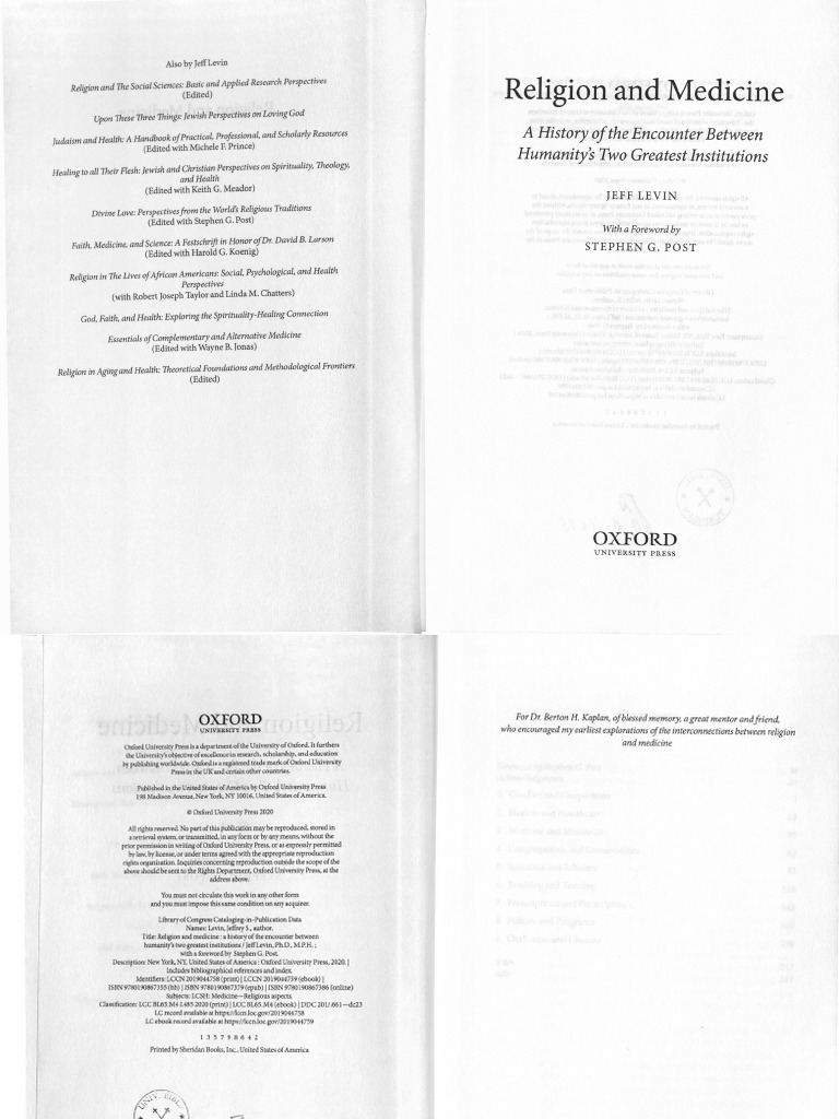 Religion and Medicine, Levin 2020 | PDF