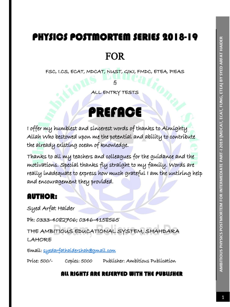 Physics Postmortem Notes Pdf Force Observational Error