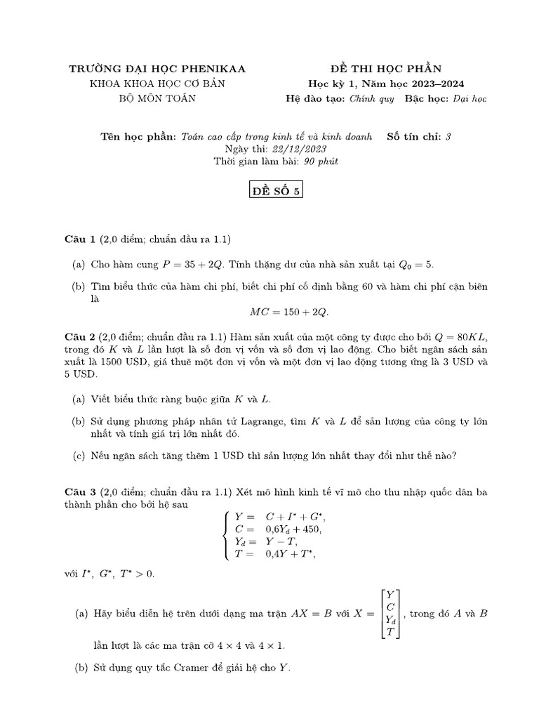 Đề đã thi TCC | PDF