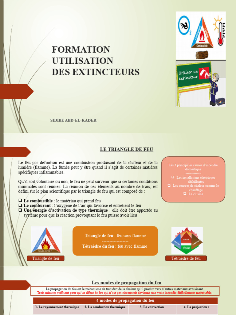 Module de Formation Utilisation Extincteur | PDF | La combustion | Feu