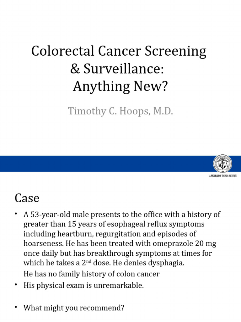 3951 AGA Screeening Talk | PDF | Colorectal Cancer | Colonoscopy