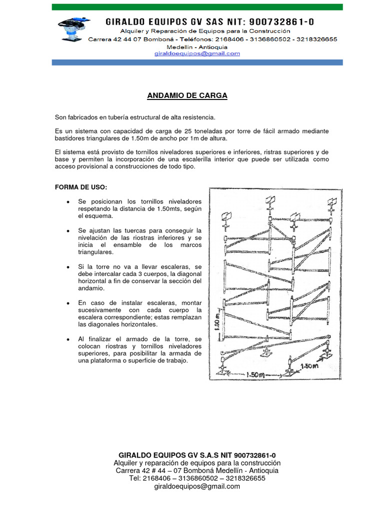 Andamio de Carga | PDF