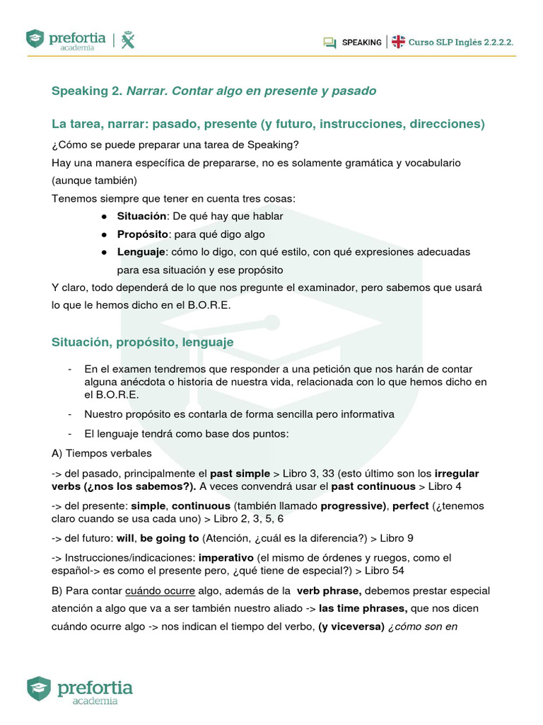 Sesión 2 Speaking | PDF | Lingüística