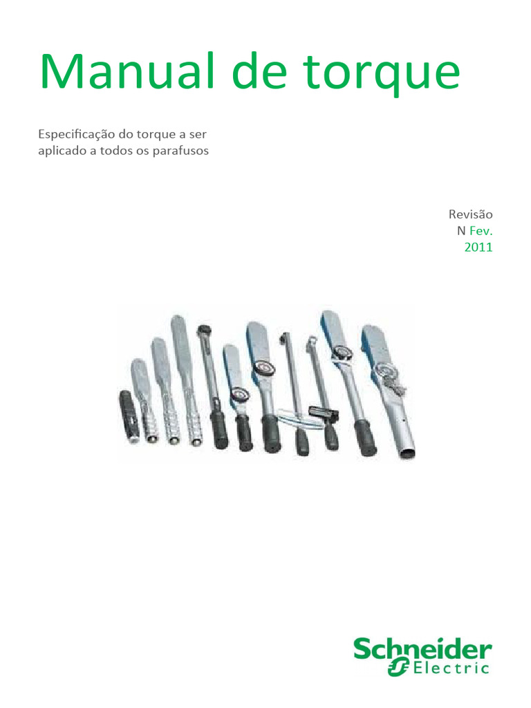Manual Torque Schneider | Download grátis PDF | Parafuso