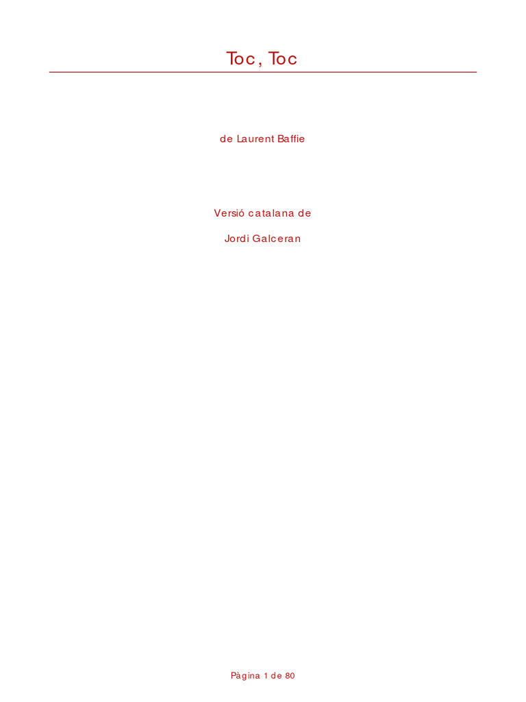 Toc Toc Catala | PDF