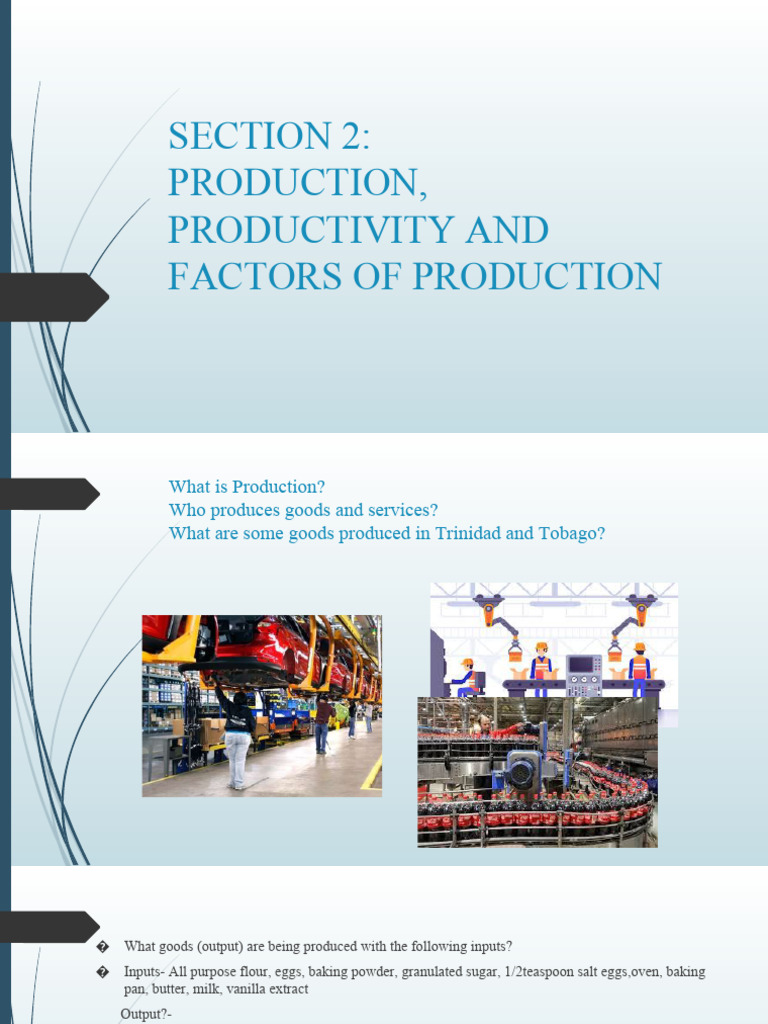 Production, Productivity and Factors of Production | PDF | Factors Of ...