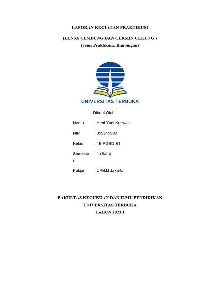 Praktikum Lensa Cembung dan Cermin Cekung | PDF | Griya & Taman