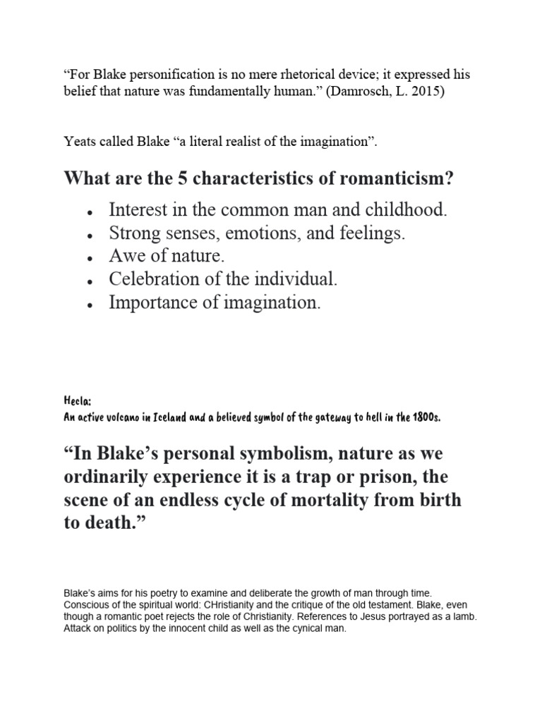 BLAKE NOTES | Download Free PDF | Beatitudes