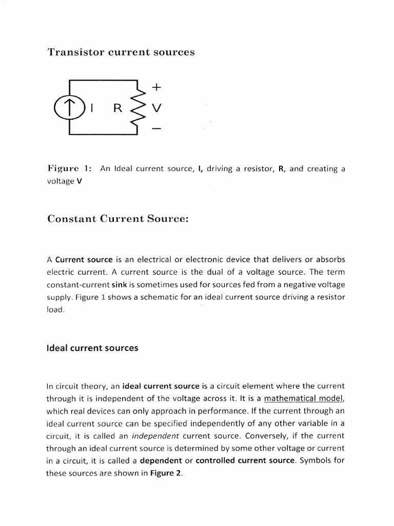Constant Current Source | PDF | Physical Quantities | Electronic Engineering