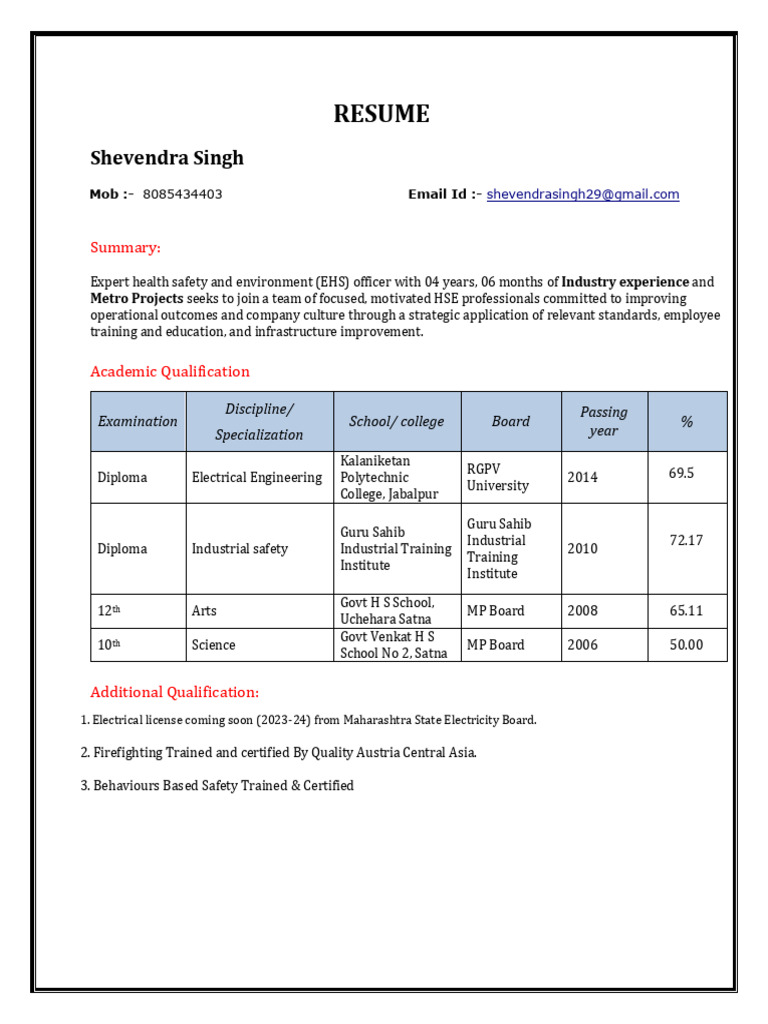 Siv CV | PDF | Business