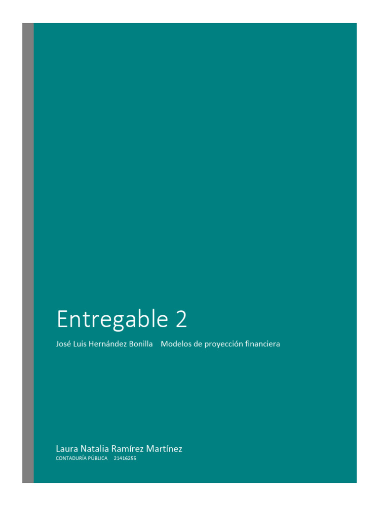 Entregable 2 Modelos de Proyeccion Financiera | PDF | Hotel | Business