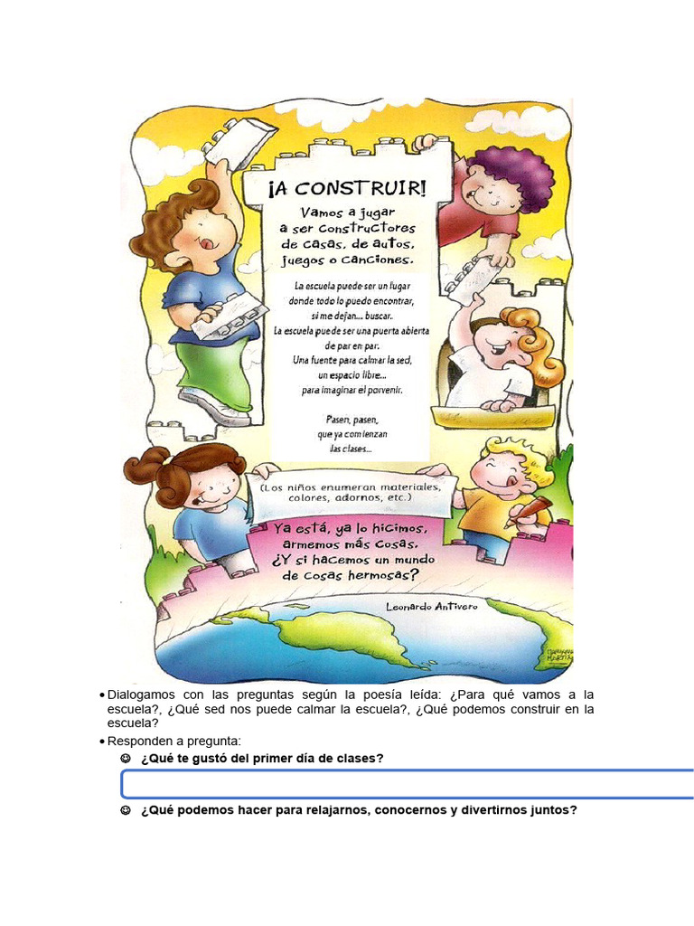 Fichas Mi Familia Escolar | PDF | Escuelas | Salón de clases