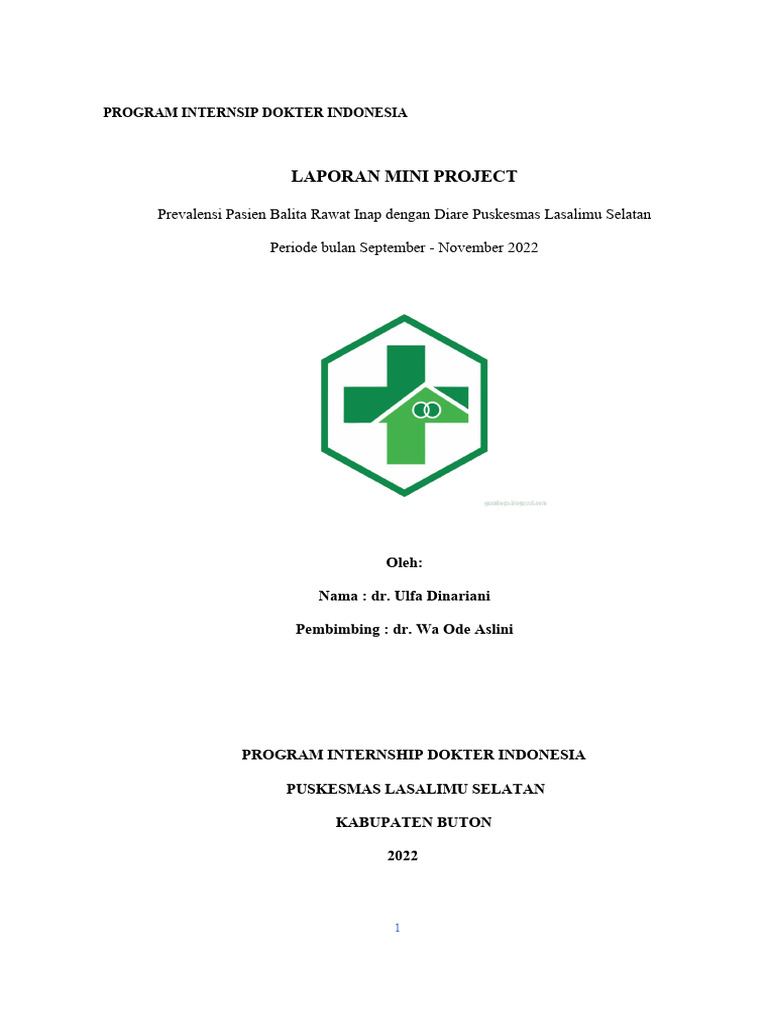 Minipro Diare DR - Ulfa | PDF