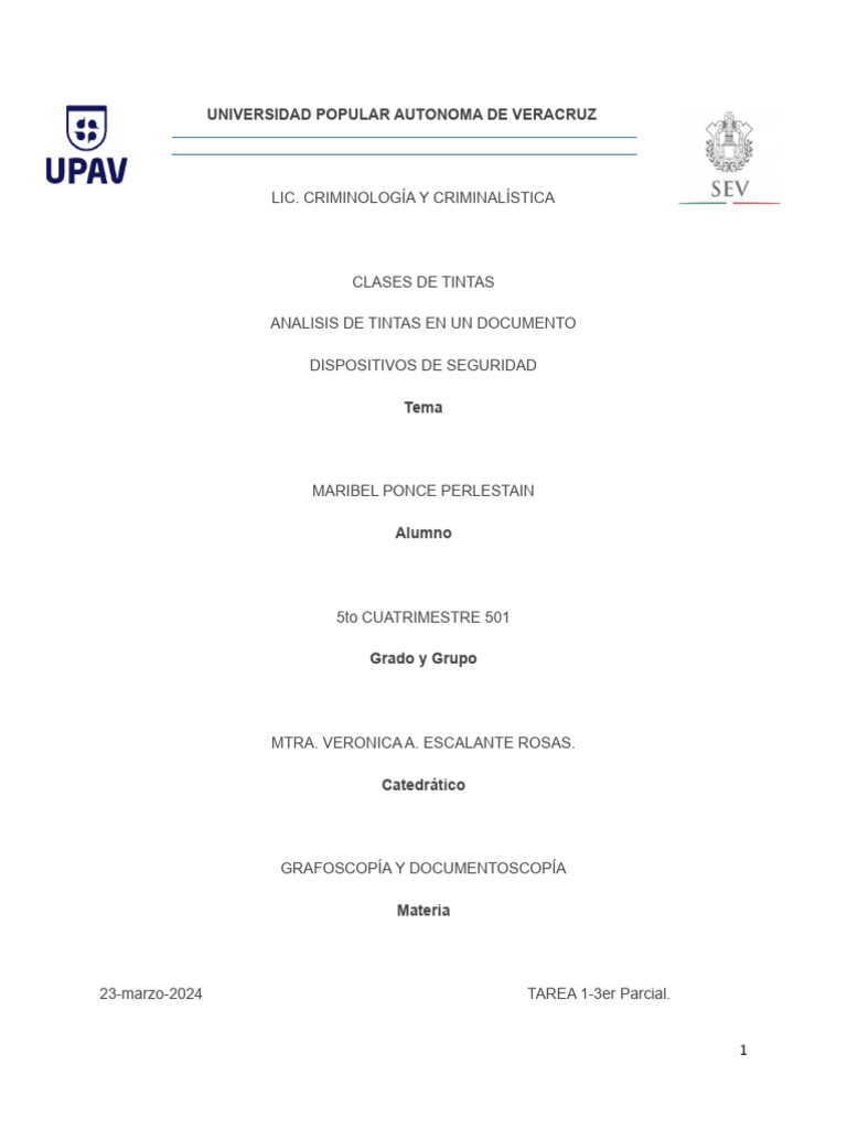 Grafoscopia Tarea 1 Parcial 3 | PDF | Tinta | Color