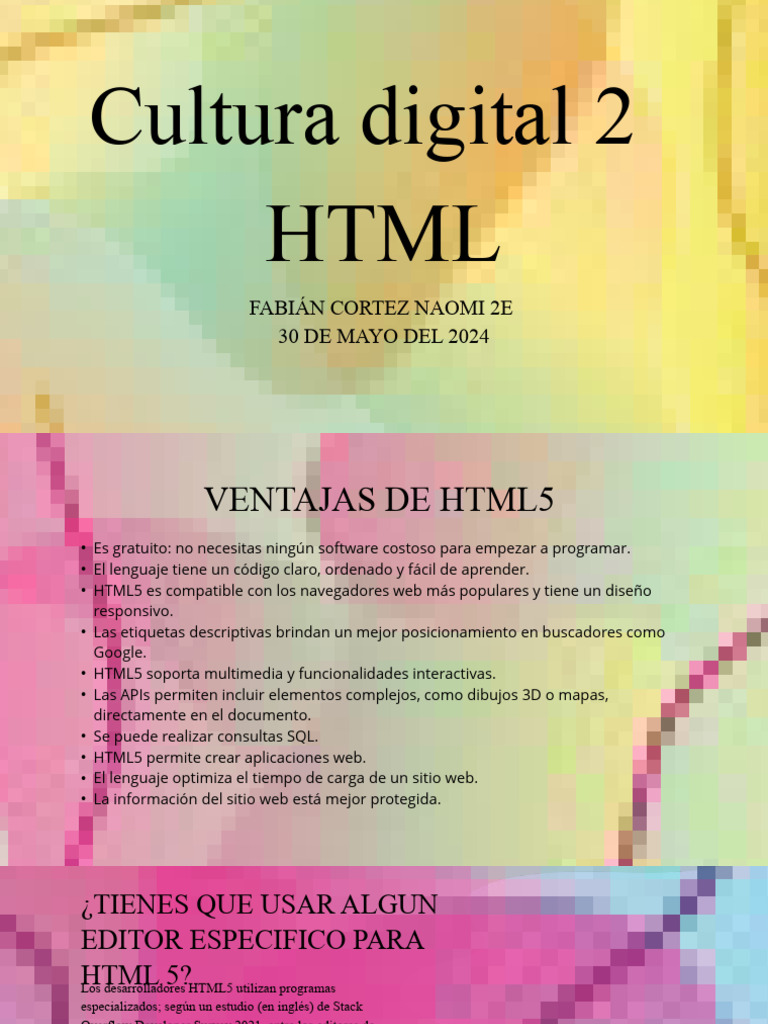 Ventajas y Uso de HTML5 en Desarrollo Web | PDF | HTML | Red mundial