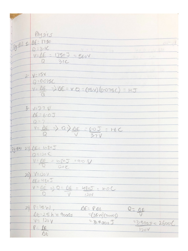 Electric Potential Difference Pdf