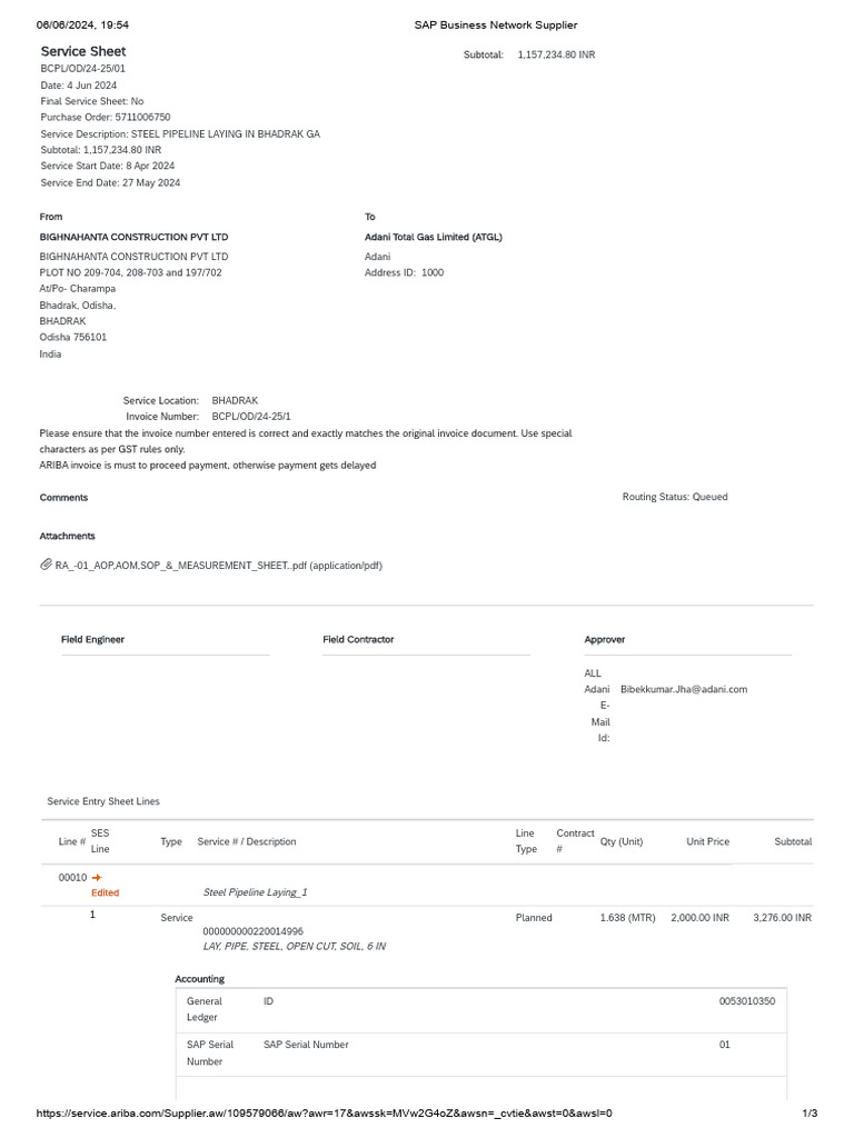 Sap Business Network Supplier Pdf Invoice