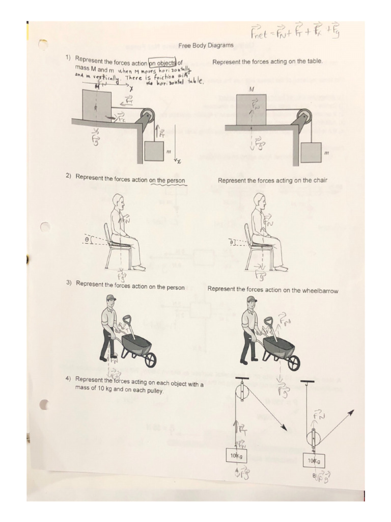 Forces Acting on Specific Objects | PDF
