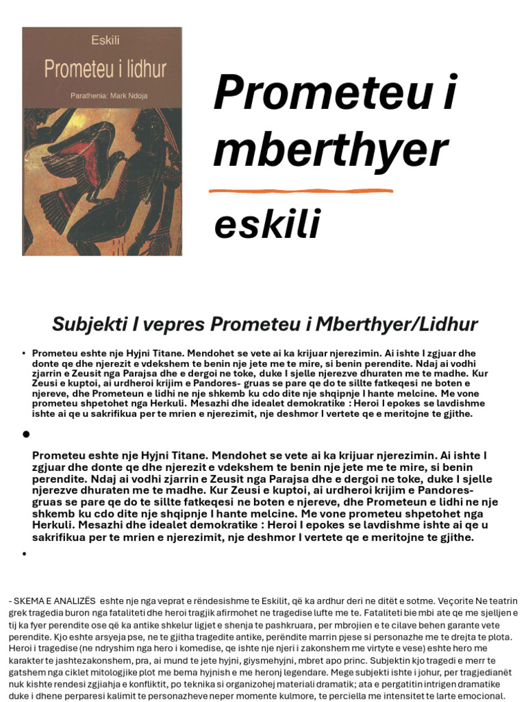 Eskili Prometeu Analize | PDF
