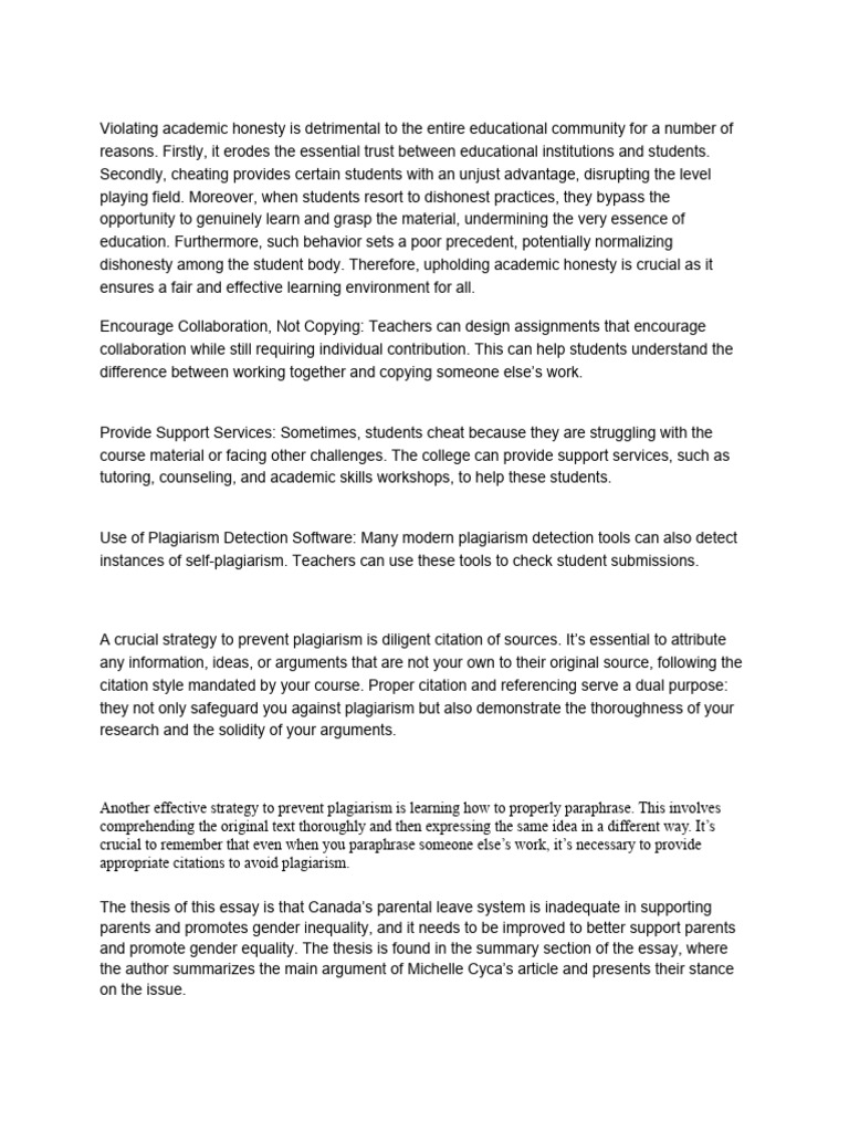 A Breach of Academic Honesty | PDF | Academic Dishonesty | Plagiarism