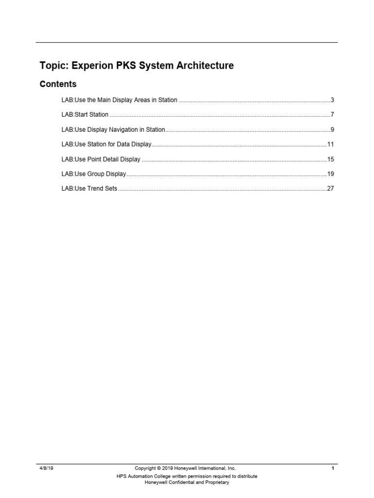 01 - EXP-05C3 R500 Rev 04.1 - I - 2 Experion PKS System Architecture | Download Free PDF | Menu ...